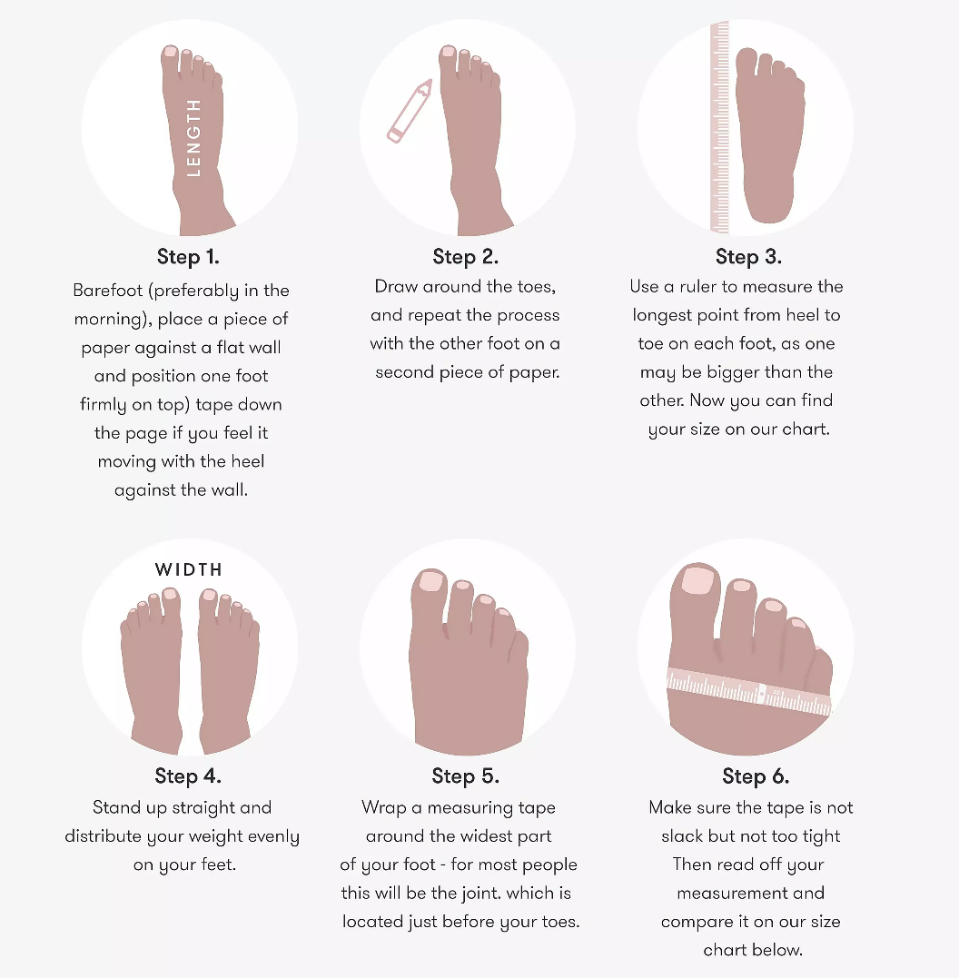 Size Chart | FitFlop Shoes | FitFlop South Africa